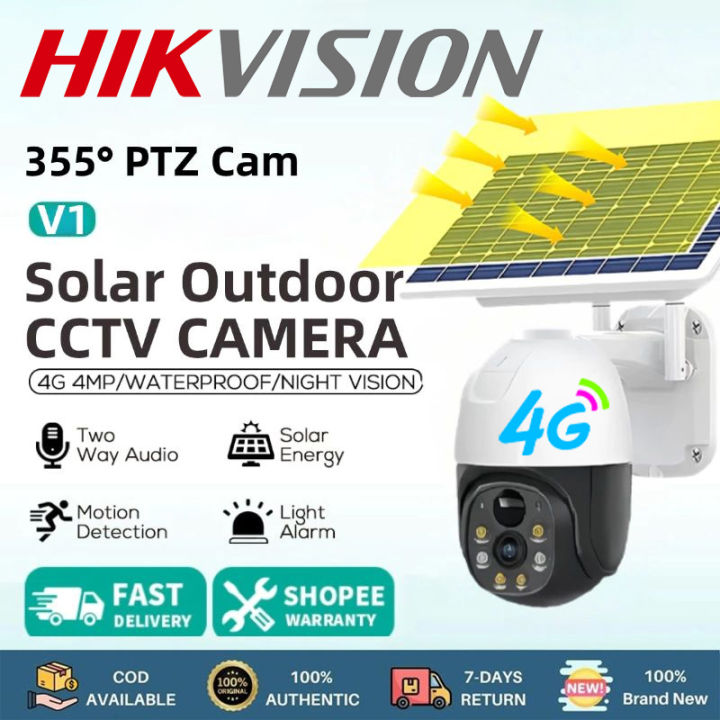 Hikvision Outdoor Solar CCTV Camera Connect Cellphone With Solar Panel ...