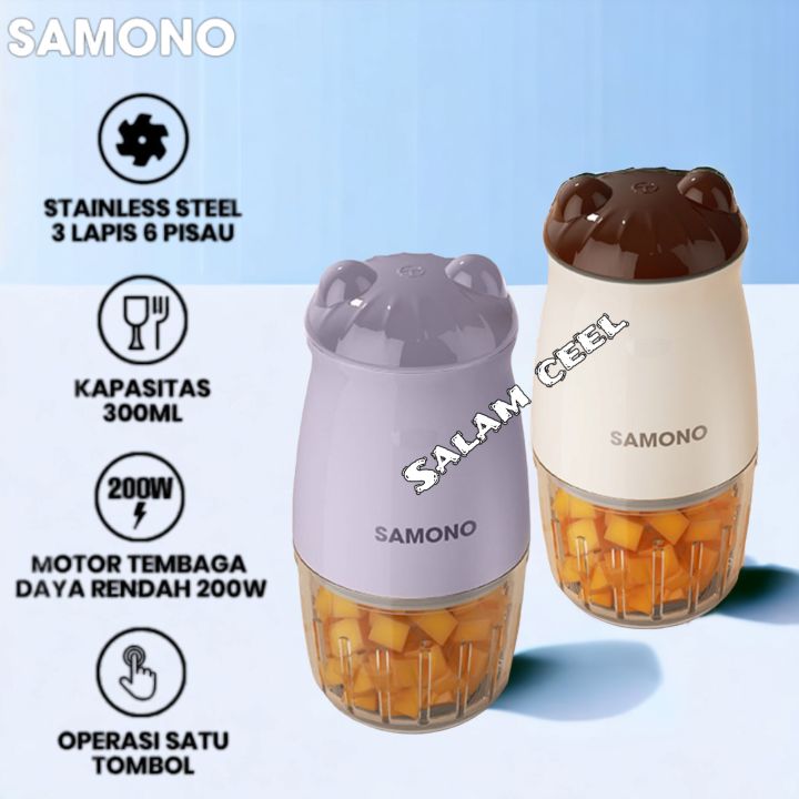 Blender Mini SAMONO SW-MC200 Food Processor Food Chopper 300ml Mesin ...