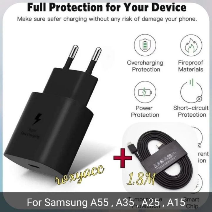 charger Samsung a55 a35 a25 a15 5G fast charging casan 25 watt | Lazada ...