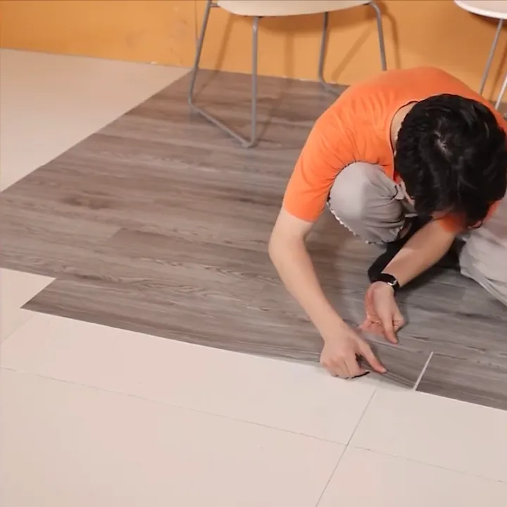 Vinyl Floor Stickers, 91.44×15.24Cm 3D Wood Grain Design Tile Floor ...