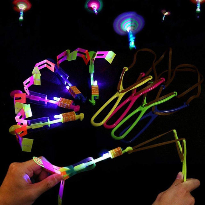 Luminous LED Flying Toys for Children Non Toxic Flying Arrow Sling Toy ...