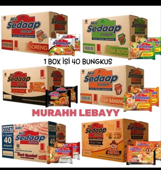 MI SEDAAP GORENG KUAH ALL VARIANT 1 DUS / BOX ISI 40 PCS | Lazada Indonesia