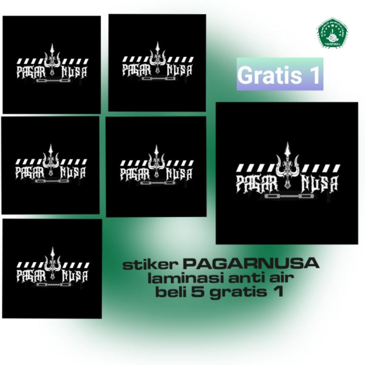 {BELI 5 GRATIS 1} STIKER PAGARNUSA LAMINASI GLOSY PREMIUM | Lazada Indonesia