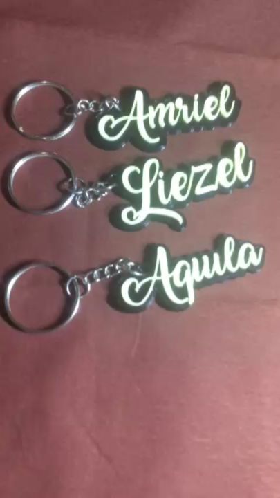 PERSONALIZED NAME KEYCHAIN Personalized Name & Label MINI PLATE KEY ...