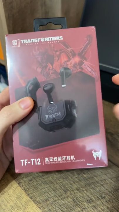 Transformers TF-T12 Wireless Bluetooth Headset Half In-Ear Music Noise Cancellation Calls, Games ...