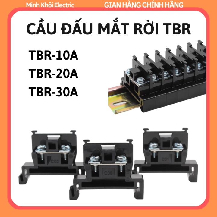 cầu đấu mắt rời TBR 10A, 20A,30A,cầu đấu dây điện domino tép,terminal ...