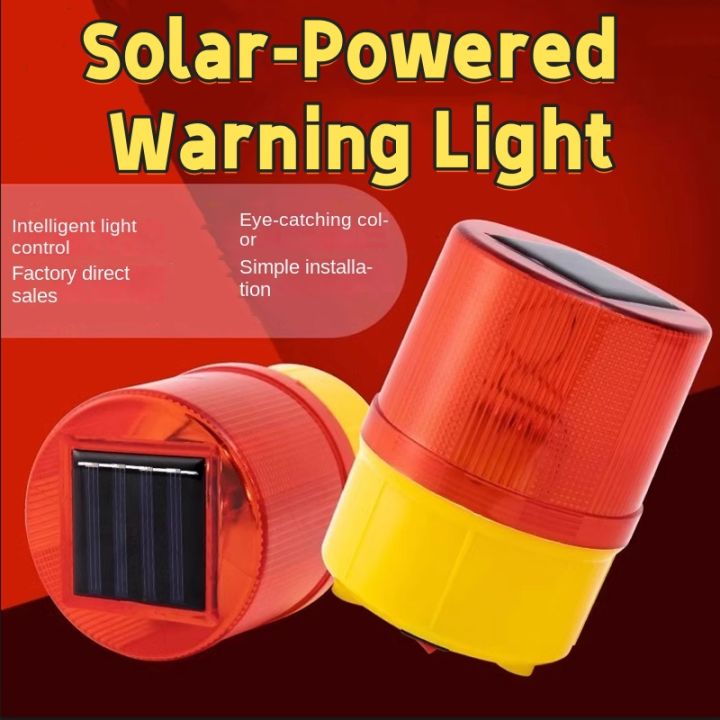 Solar Warning Light Night Construction Safety Strobe Light Fence ...