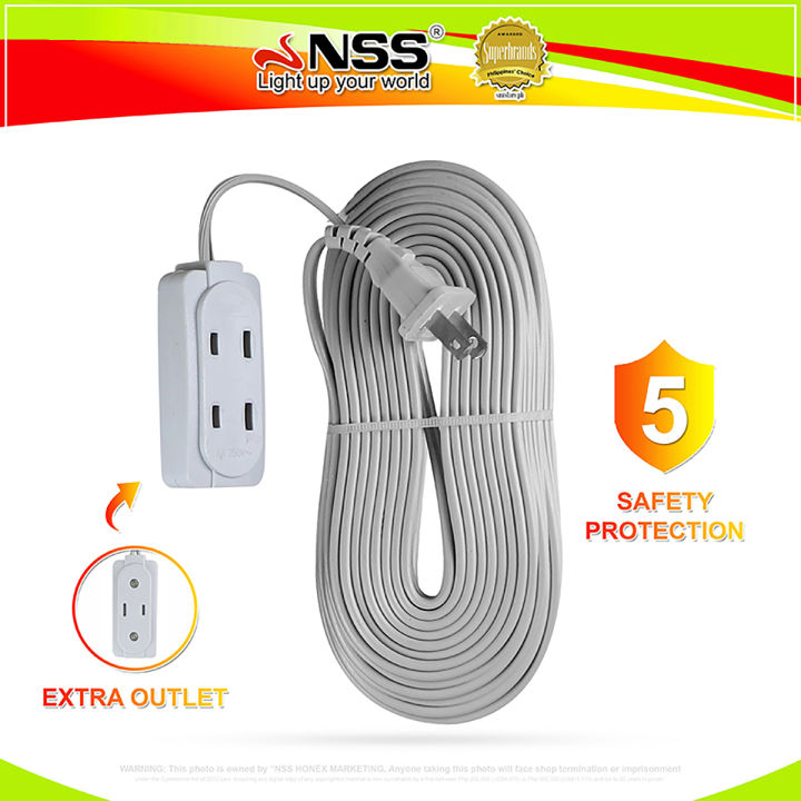 NSS 8 meters extension cord outlet socket 3gang extension outlet ...
