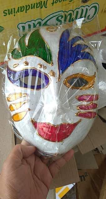 paper mache full or smile face mask& w/simple design | Lazada PH