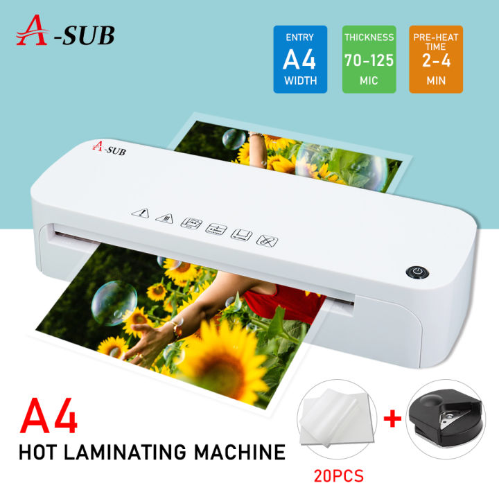 【Laminator White A4】A-SUB White Laminator A4 Hot Laminating Machine ...