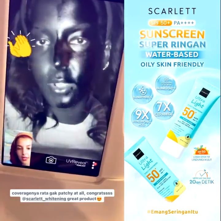 SCARLETT WHITENING Sunscreen Sun Bright Daily SPF 50PA++ || Ultra Light ...