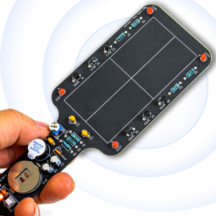 DIY Metal Detector Kit Buzzer Alarm with LED Lights Electronic ...