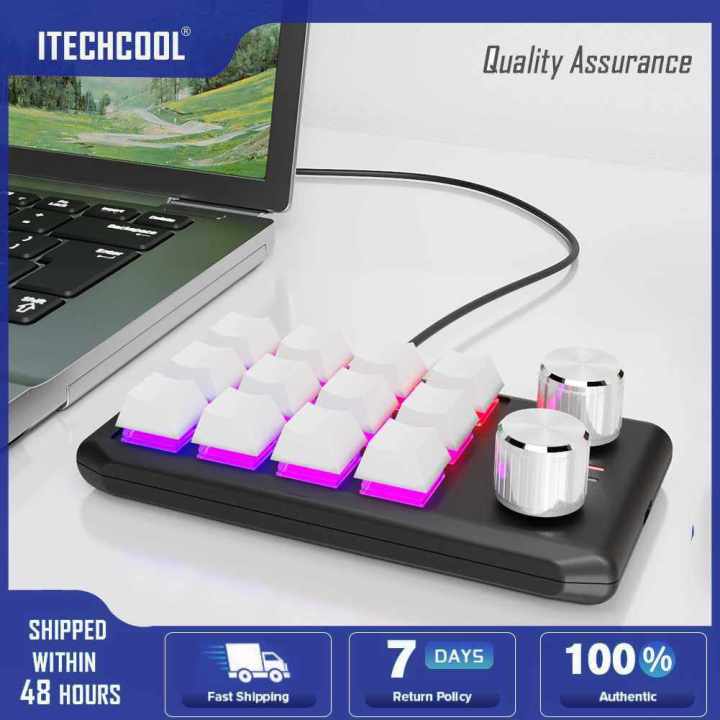 👉 NEW Update 👉RGB Macro Custom Gaming Keyboard 12 Keys 2 Knobs DIY One ...