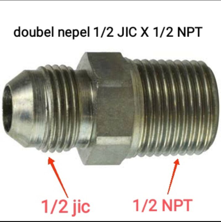 Double Nepel Hidrolik 1/2 JIC X 1/2 NPT | Lazada Indonesia