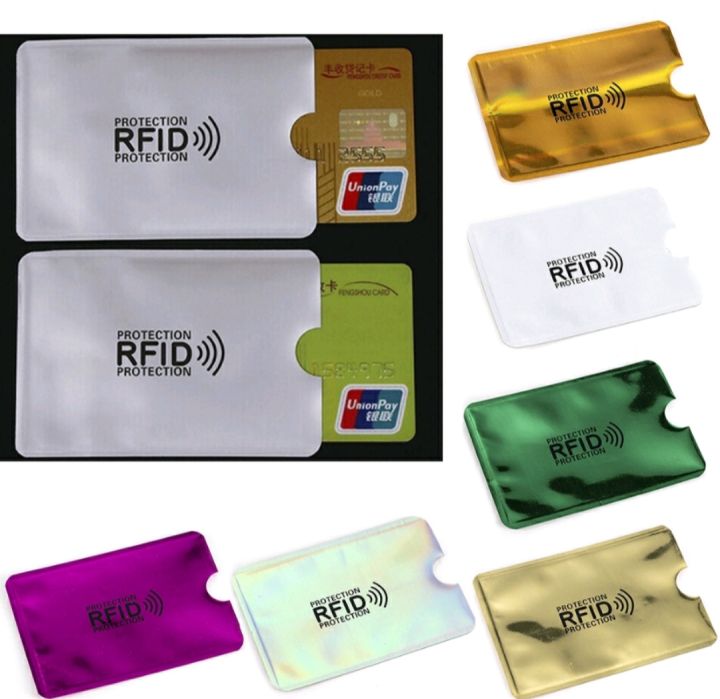 RFID Blocking sleeves Anti theft credit card protector Wallet block ...