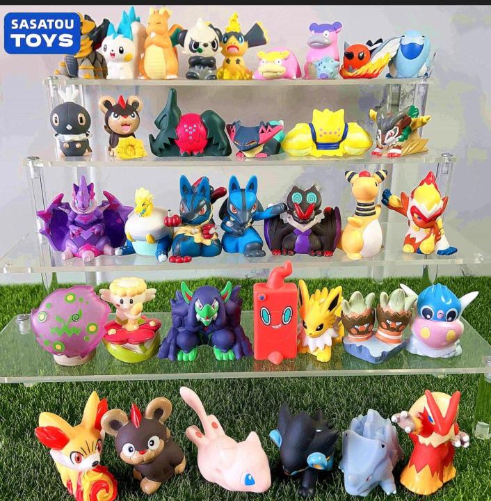 Pokemon figures Lucario Grimmsnarl Arctozolt Gogoat Ampharos Naganadel ...