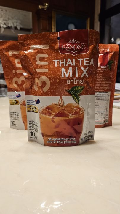 ชาไทยปรุงสำเร็จชนิดผง ตราเรนอง (10 ซอง) Instant Thai Tea Mix (10 ...
