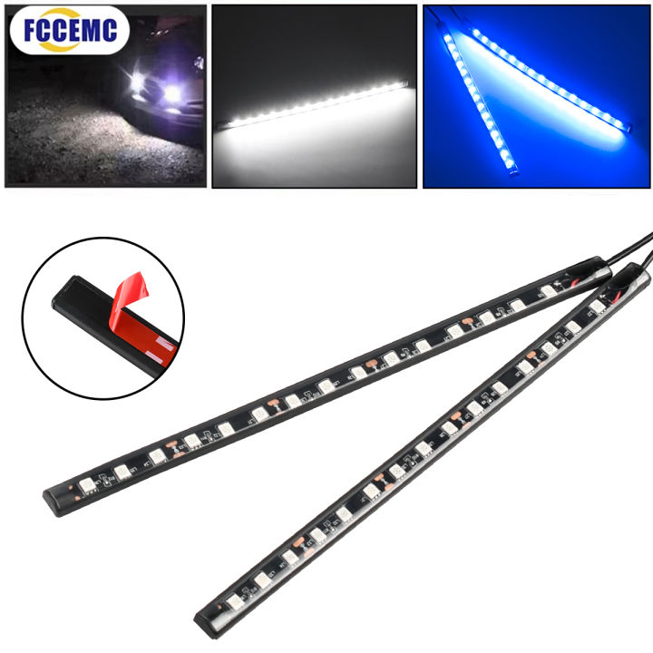 2pcs Universal Waterproof Trunk Engine Hood Foot Lights DIY Car ...