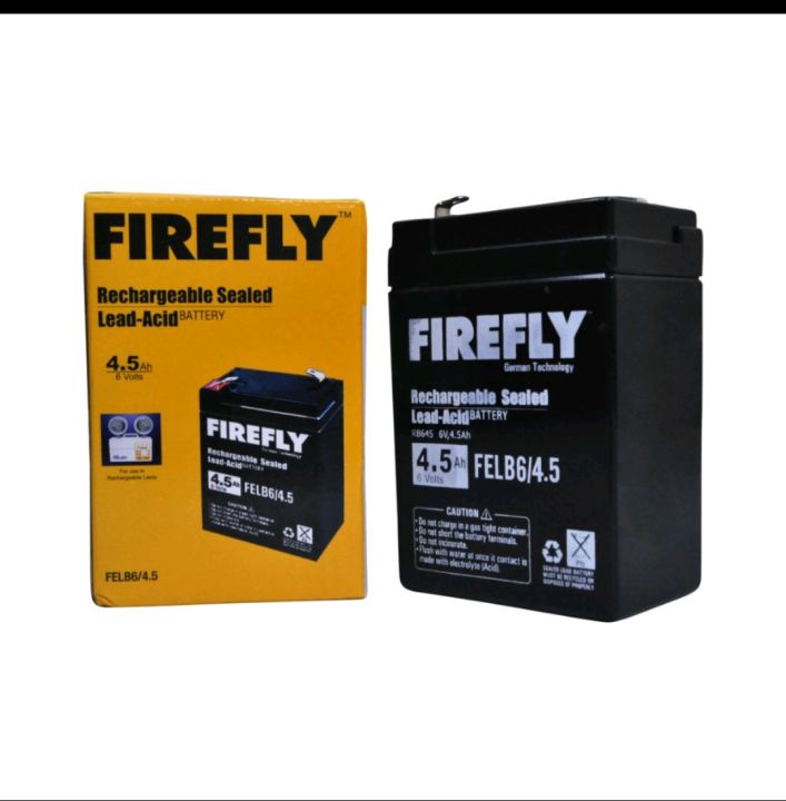 firefly 6V/4.5A and 12V 4.5 ah rechargable battery heavy duty | Lazada PH