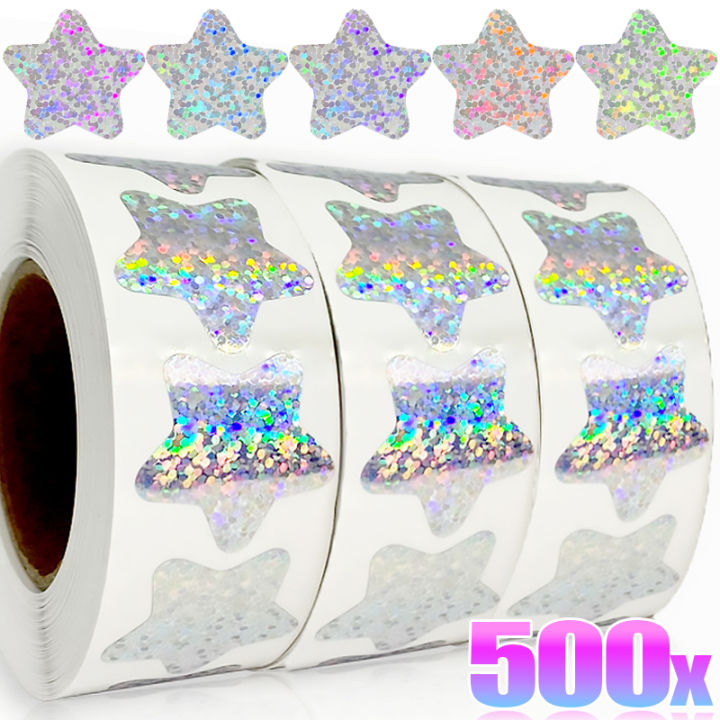 500Pcs Glitter Star Stickers for Kids School Teacher Reward Sticker ...