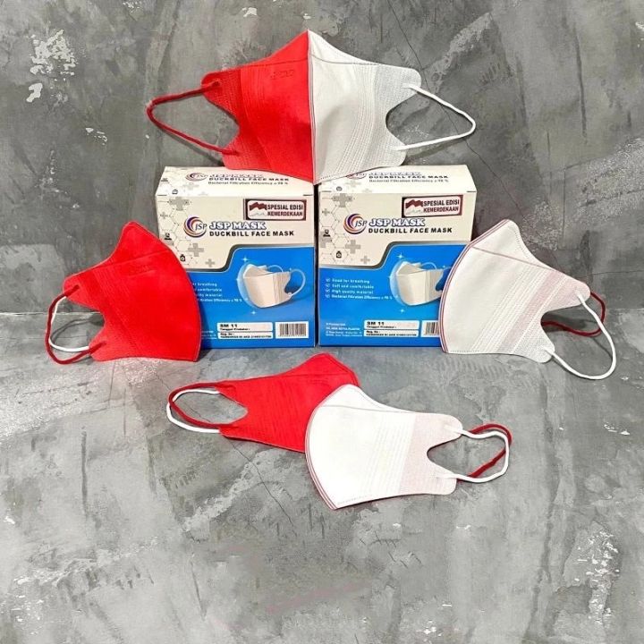 Masker Duckbil Merah Putih Bendera Indonesia 1 pcs | Lazada Indonesia