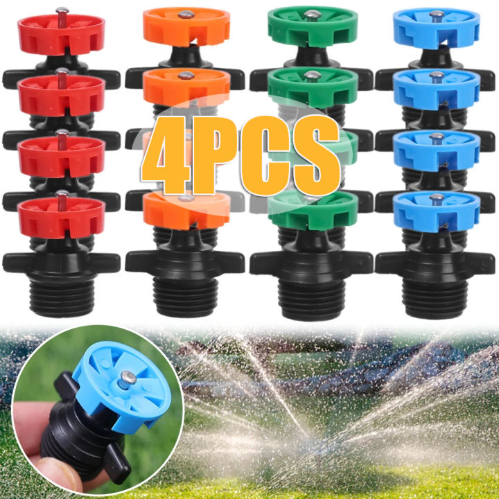 4PCS Garden Small Drip Irrigation System Rotatable Irrigation Dripper 6 ...