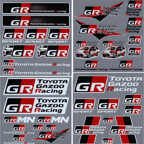 Toyota GR GAZOO RACING Sticker Reflective Automotive Interior Decal Car ...