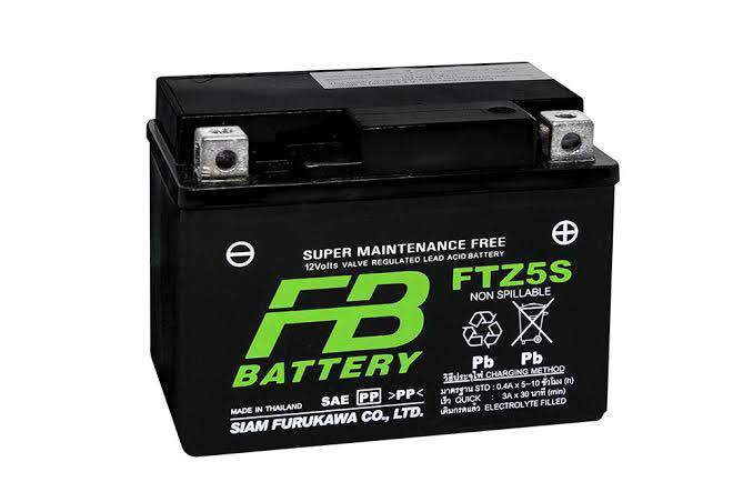 New แบตเตอรี่ honda Fb battery FTZ5 แบตเตอรี่มอเตอร์ไซค์ แบตแห้ง สำหรับ ...