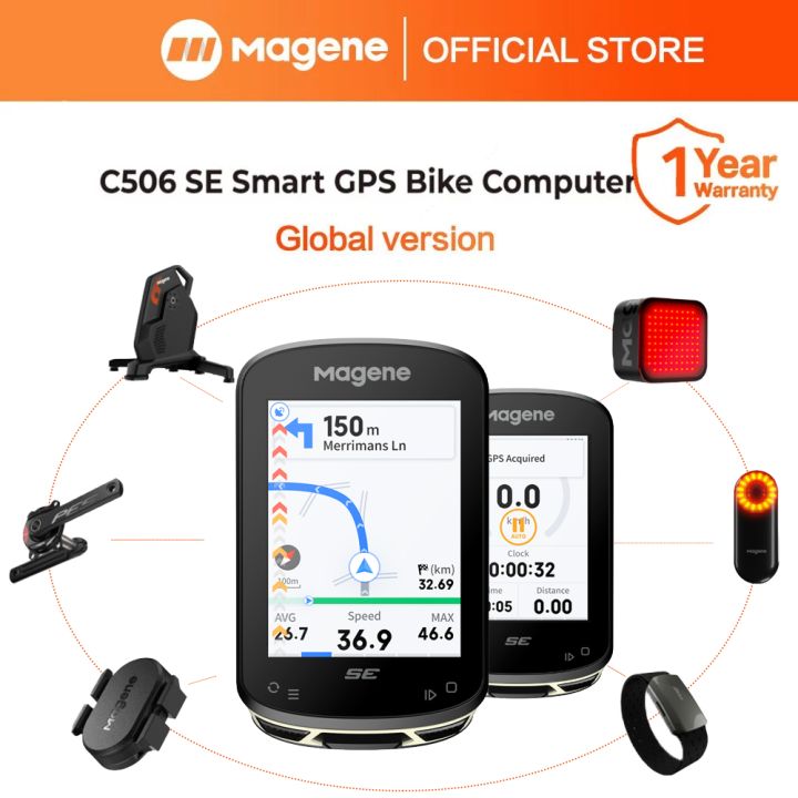 Magene C506SE Smart GPS Bike Computer Speedometer 2.4inch Color GPX ...