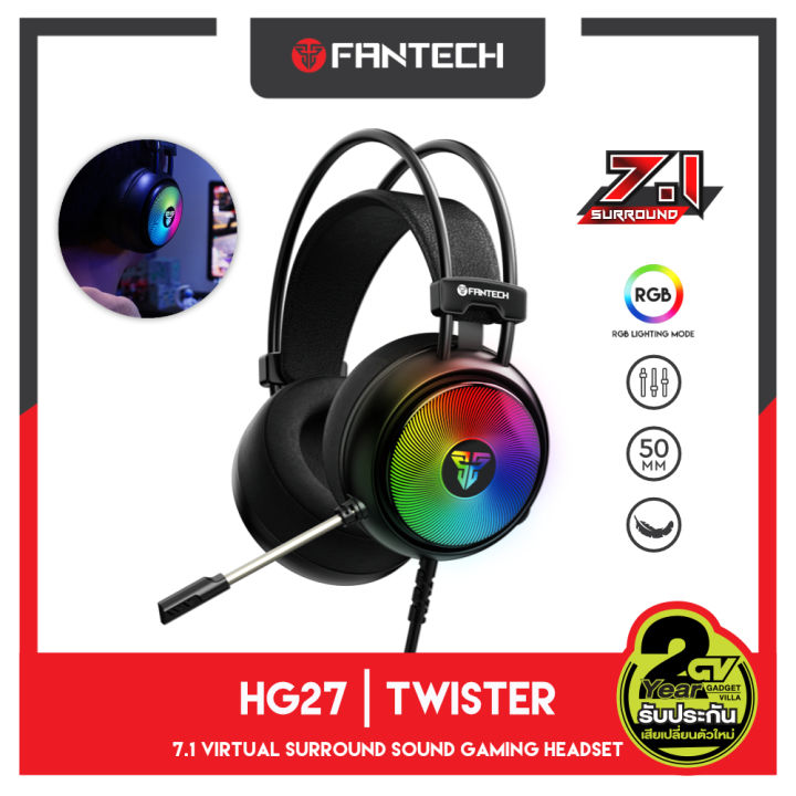 FANTECH รุ่น HG27 TWISTER Gaming Headset ระบบ 7.1 หูฟังเกมมิ่ง แฟนเทค ...