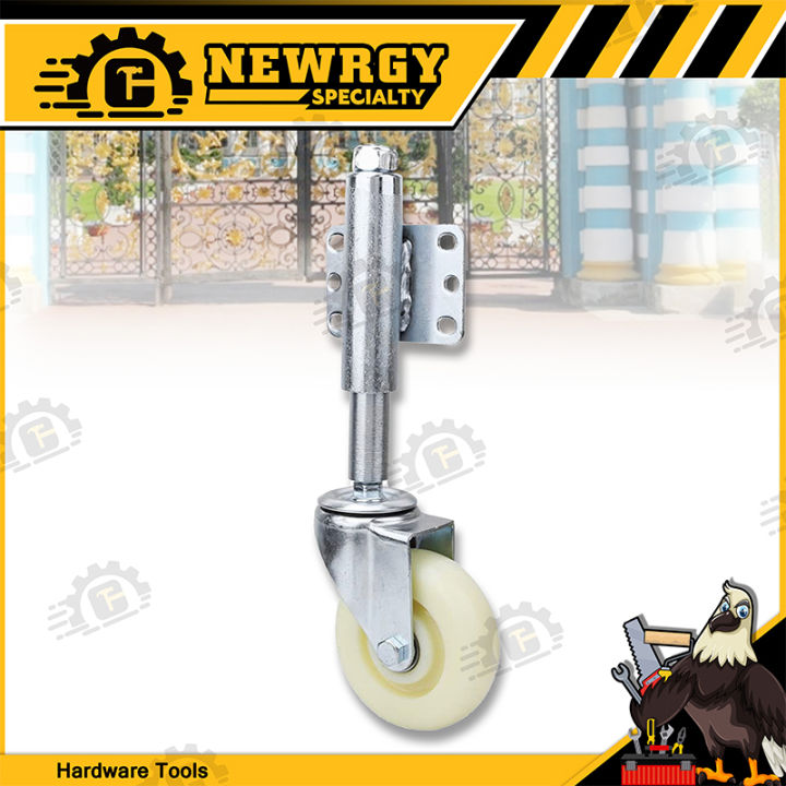 4" Nylon Gate Wheel Spring Loaded Swivel Caster Heavy Duty 440lbs Load ...