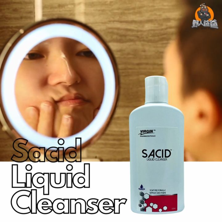 VIRGIN Sacid Liquid Cleanser 200ml/ Soap 100g Sulphur & Salicylic Acid ...