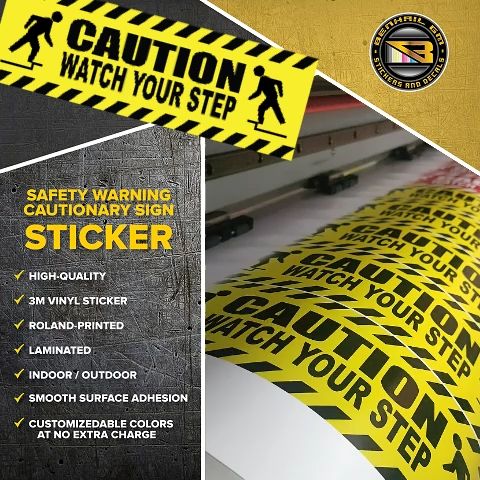 Caution Watch Your Step 3M Vinyl Sticker Laminated | Lazada PH
