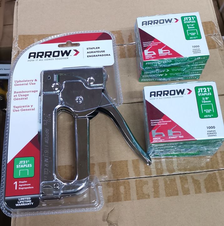 ARROW JT21 STAPLE/TACKER, STAPLE WIRE 3/8, 1/4, 5/16, | Lazada PH