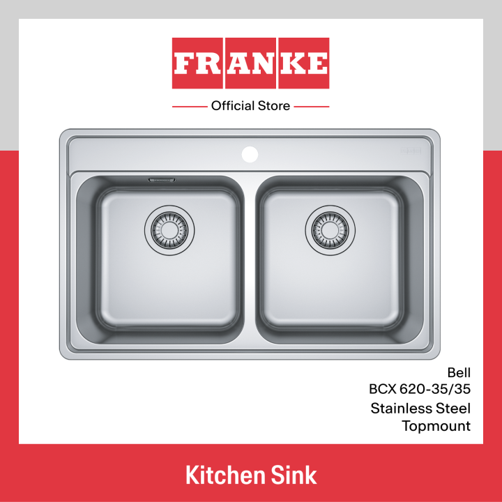 FRANKE Double Bowl Stainless Steel Kitchen Sink BCX 620-35/35 | Lazada PH