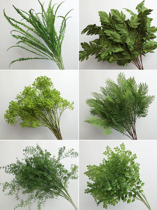 Green Artificial Flowers Fake Leaves Simulation Plant Decorative Props ...