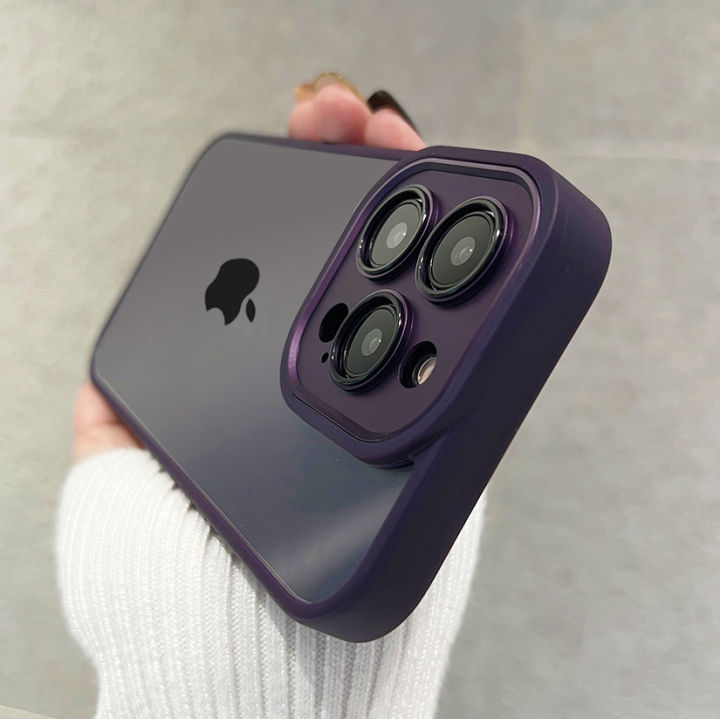 CrashStar Metal Camera Transparent Hard Shockproof Phone Case For ...