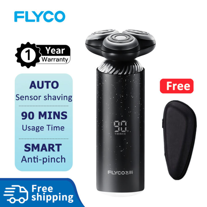 Flyco Automatic Sensor Electric Shaver Razor for Men Shaving Machine Rechargeable Waterproof ...