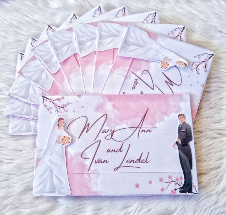 Pull-Out Wedding Invitation 20 sets and more | Lazada PH