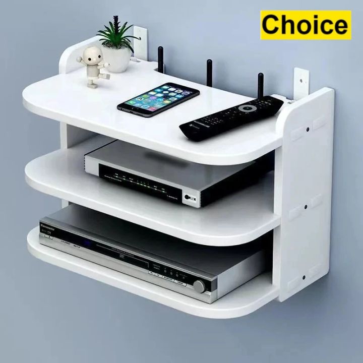 Wifi Hanging Shelf Router Power Strip Multi Outlet TV Set Top Box Cable ...