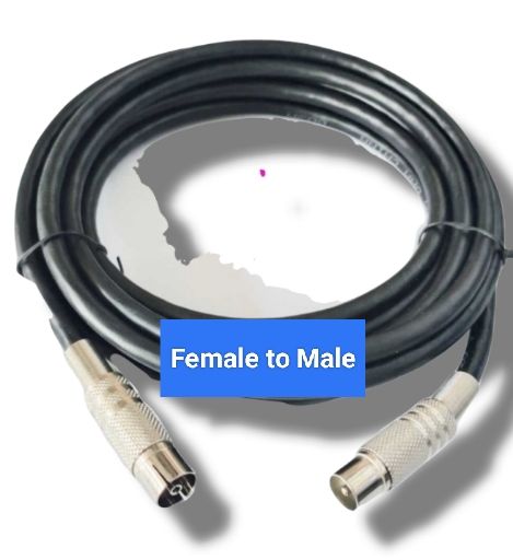 1 meter MALE TO FEMALE Kabel Loop lop Out Antena TV Set Top Box stb ...