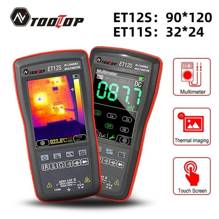 TOOLTOP 2.8-Inch Touch Thermal Camera Multimeter Data Transfer Thermal ...