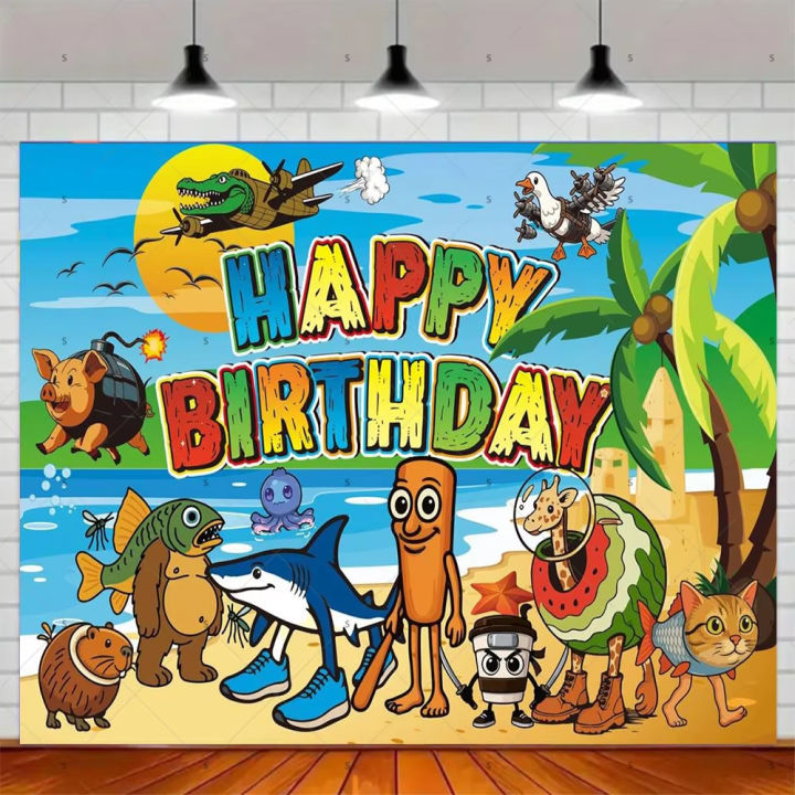 Tung Tung Tung Sahur Tralalo Italian Brainrot Print Kids Birthday Party ...