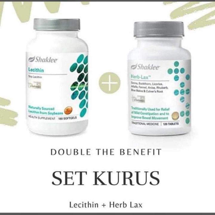 LECITHIN HERBLAX COMBO (SET KURUS BAJET) ORI SHAKLEE | Lazada