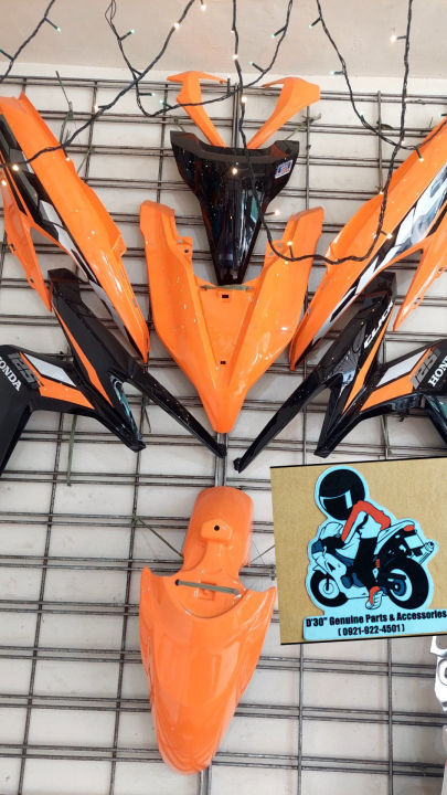 FAIRINGS SET ORANGE/BLACK - CLICK 125 V2 | Lazada PH