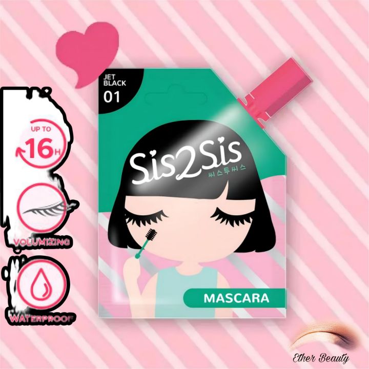 Sis2sis Mascara Sachet Jet Black 01 Atau Lainnya Waterproof Tahan Lama ...
