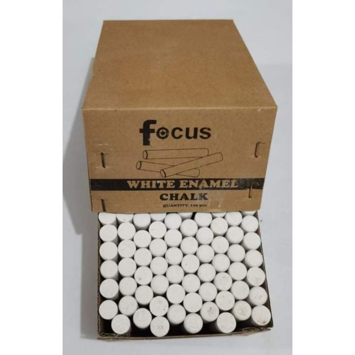 120pcs Focus Chalk White Enamel White Chalk White Enamel Chalk School ...