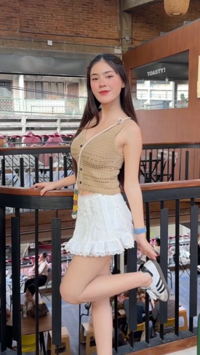 🌈MesubShop🌈เสื้อสายเดี่ยว ผ้าไหมพรมถัก ใส่เที่ยวทะเล 🍑 รุ่นนี้คือต้องมี ใส่เที่ยวเขา สาวอวบใส่ ...