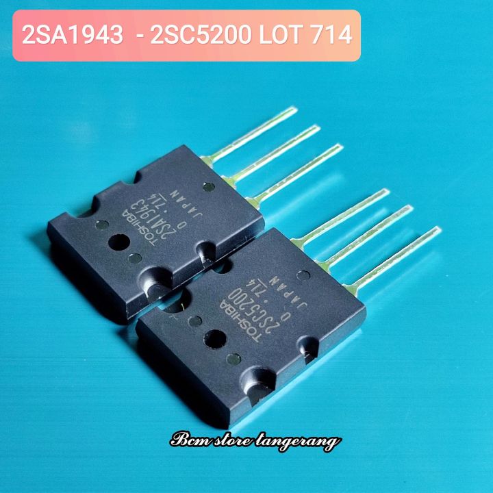 1 SET TRANSISTOR FINAL TOSHIBA 2SA1943 A1943 2SC5200 C5200 SERI 714 ORIGINAL JAPAN | Lazada ...