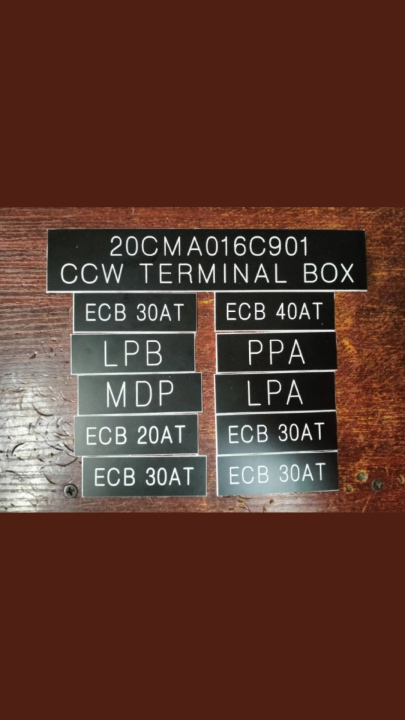 Customized Electrical Panel Tags & Nameplates - Black/White | Lazada PH